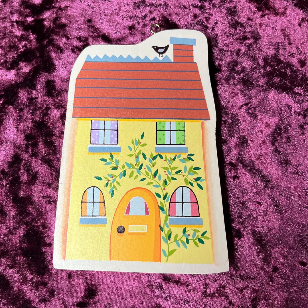 Y2K Cartoon House With Birds and Vines Vintage Summertime Sign - Etsy
