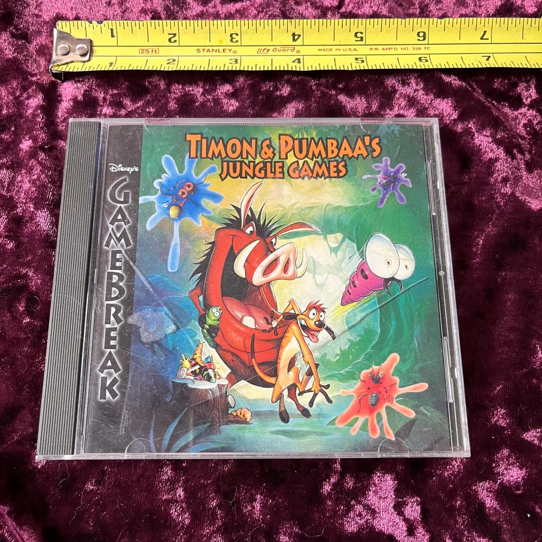 1995 Untested Timon & Pumbaa’s Jungle Games CD-ROM Disney’s Gamebreak ...