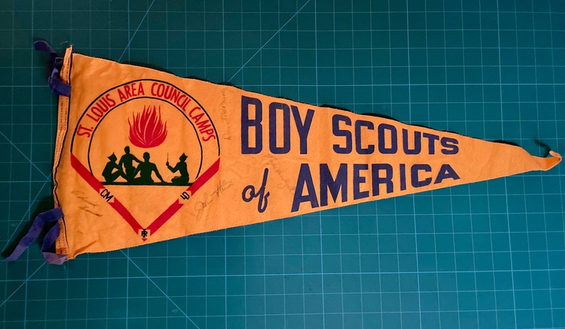 Boy Scout Camp 1960s Signed Pennant Flag - Etsy