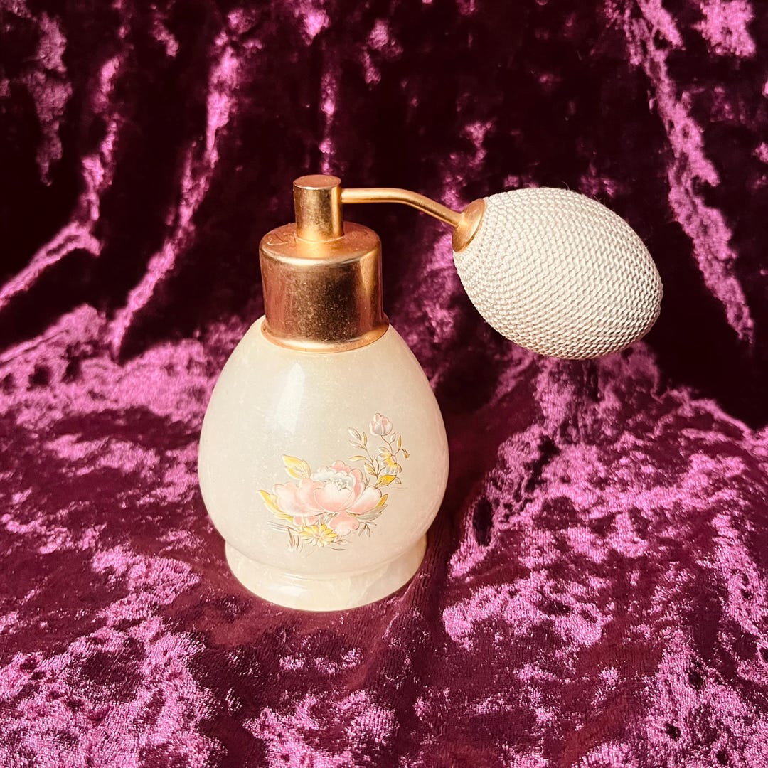 Vintage Atomizer With Floral Design Hand Carved Alabaster - Etsy