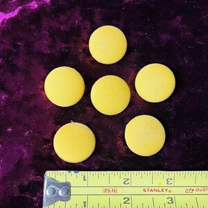 Vintage Yellow Cloth Covered Buttons - Etsy