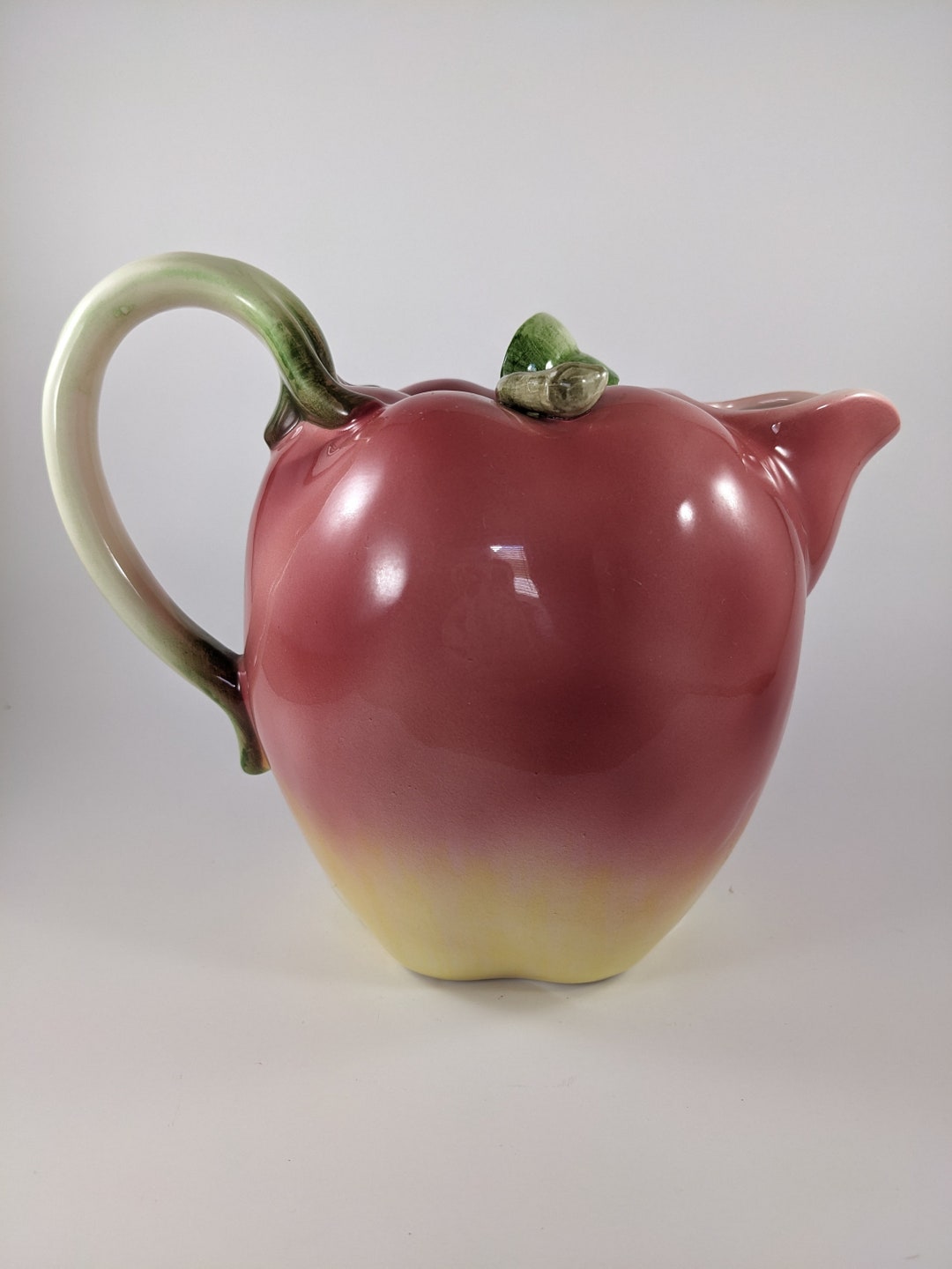 Adorable Fuji Apple Pitcher 8" Tall Beautifully Painted - Excellent ...
