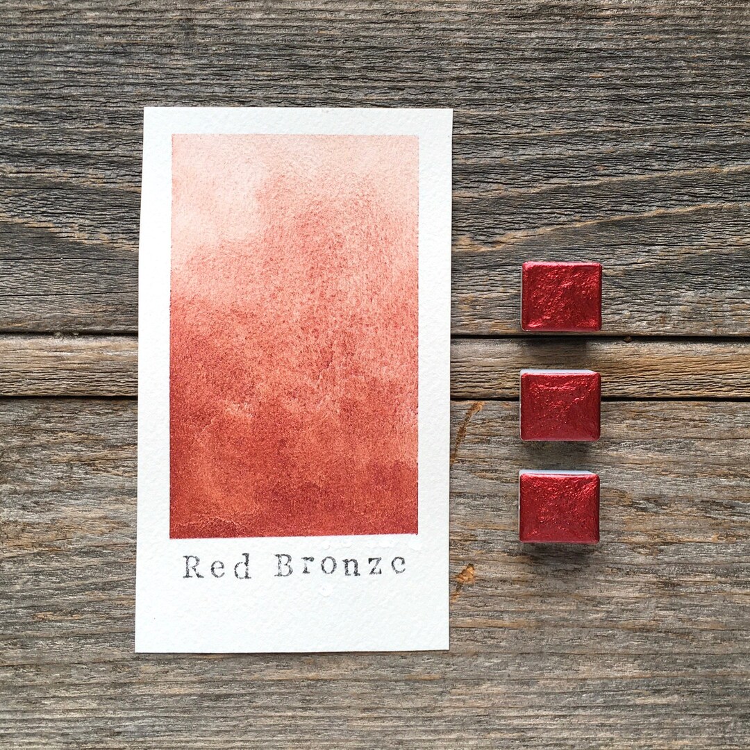Handmade Watercolor - Red Bronze - Paint With Sparkles - Non-toxic ...