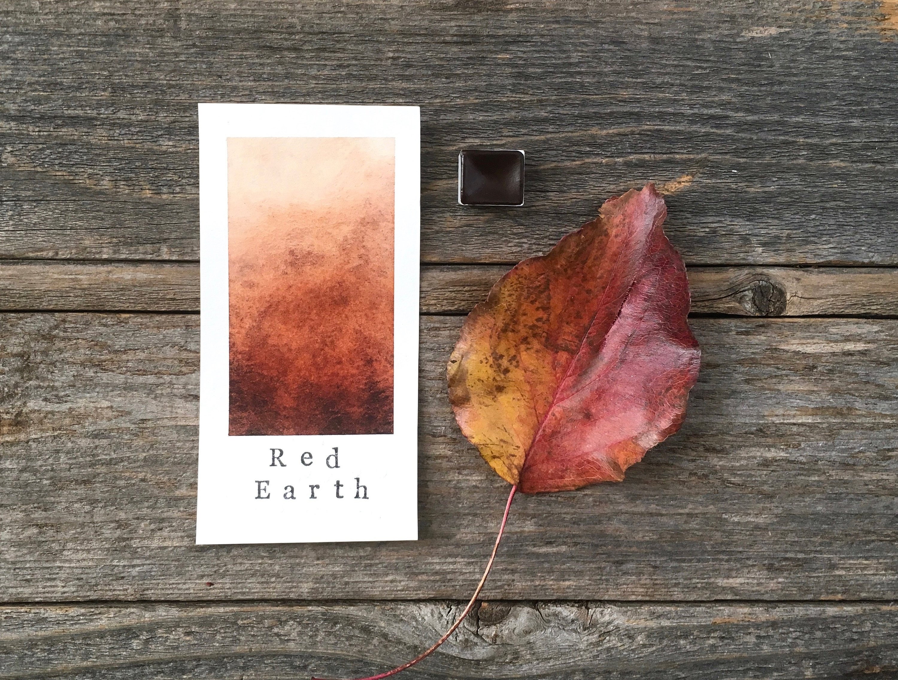 Handmade Watercolor Red Earth Rusty Red for Painting - Etsy