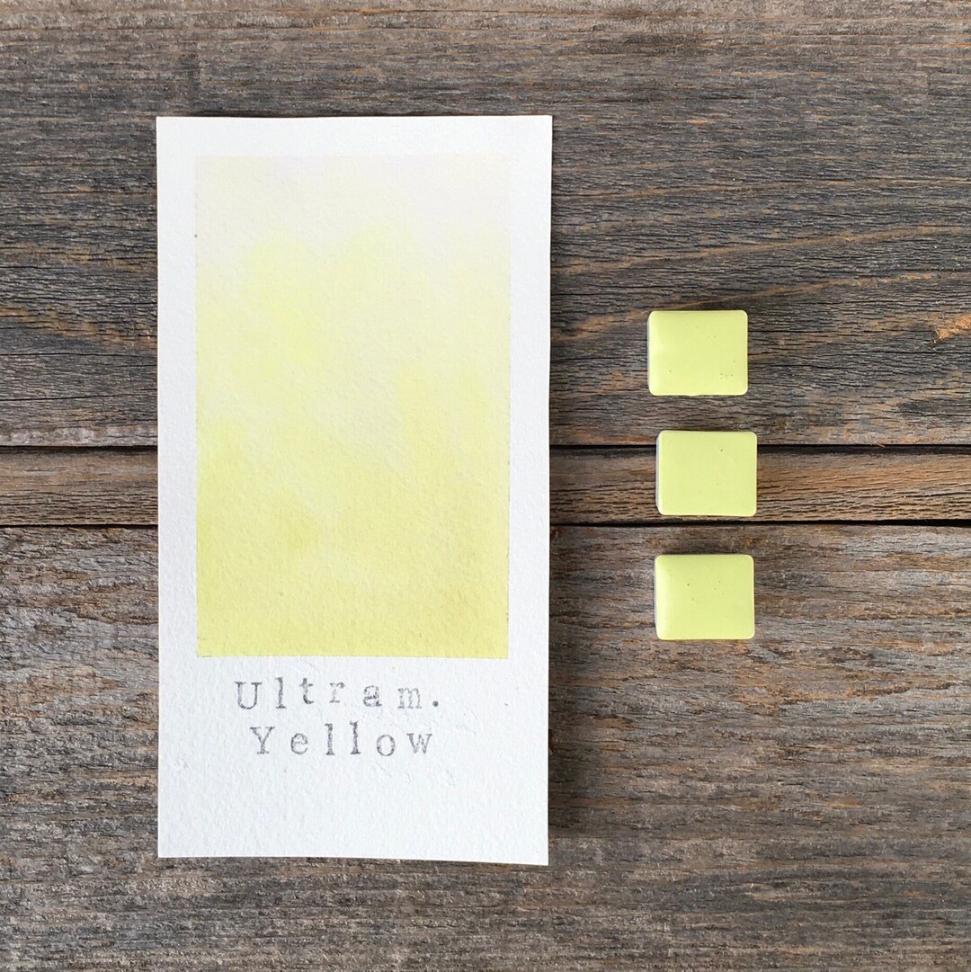 Handmade Watercolor - Ultramarine Yellow - for Painting, Calligraphy ...