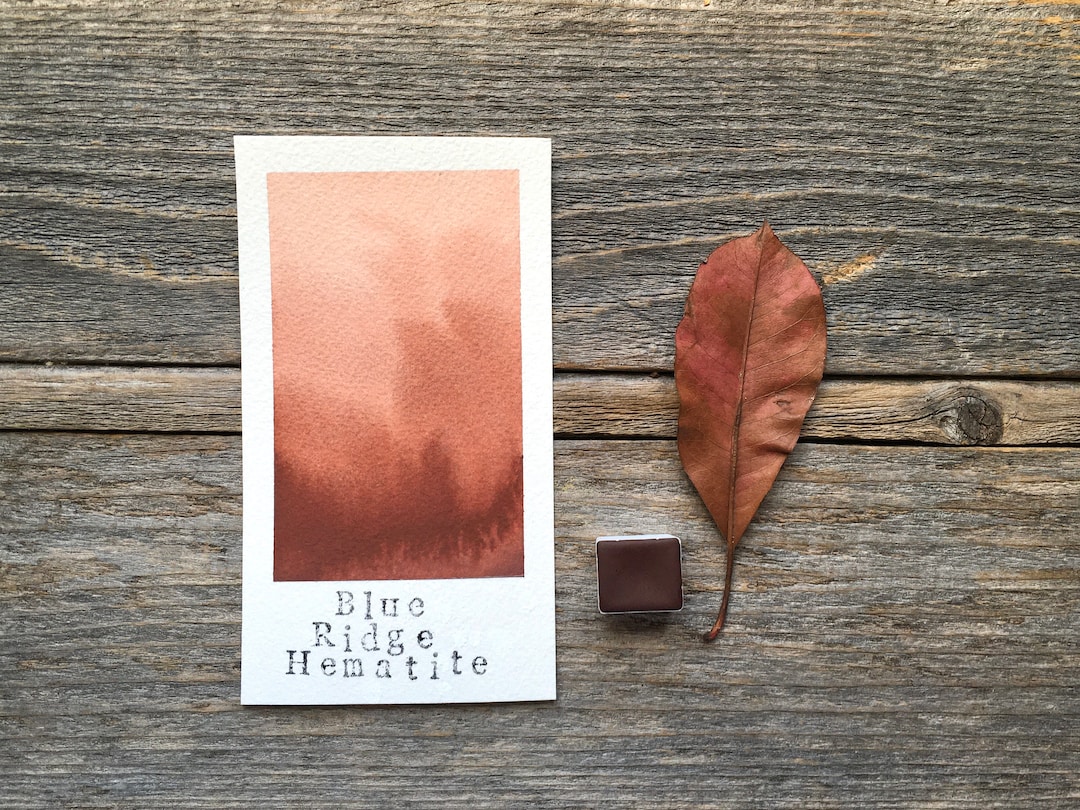 Handmade Watercolor - Blue Ridge Hematite - Indian Red - Maroon Red ...