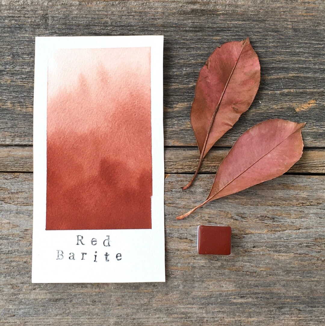 Handmade Watercolor - Red Barite - Mineral Watercolor - for Painting ...