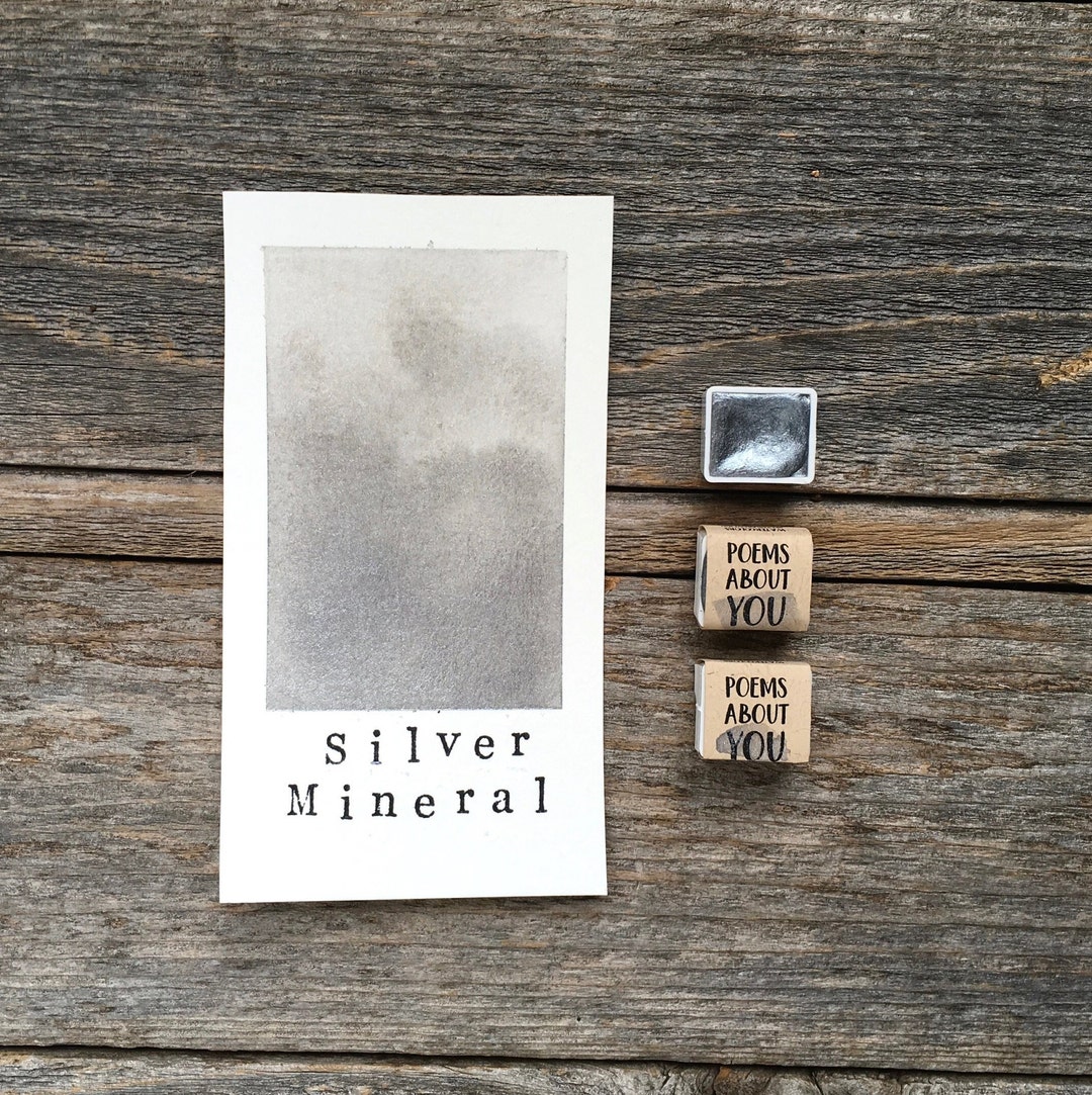 Handmade Watercolor - Silver Gray - Paint With Sparkles - Non-toxic ...