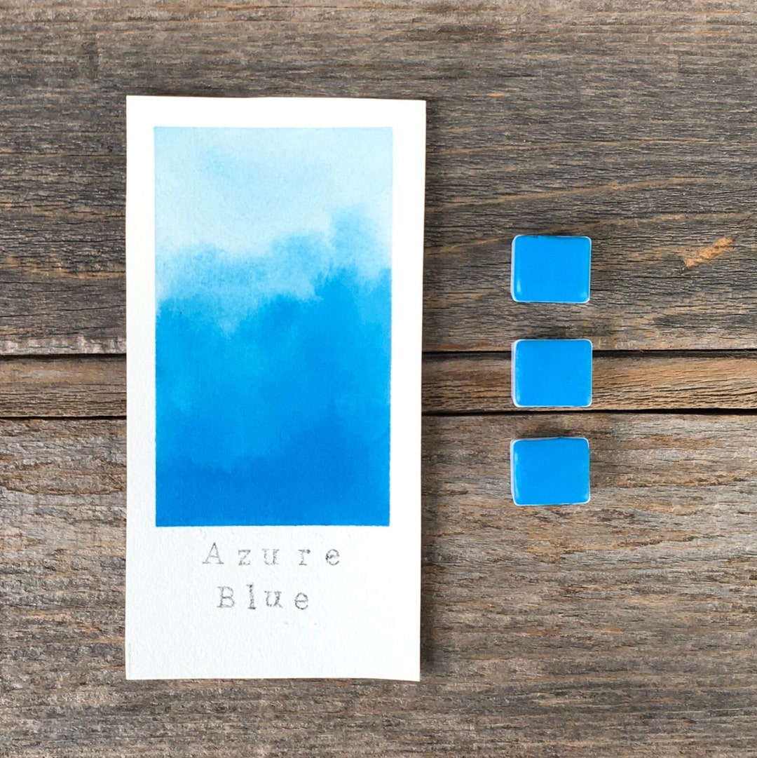 Handmade Watercolor - Azure Blue - Light Blue - for Painting ...