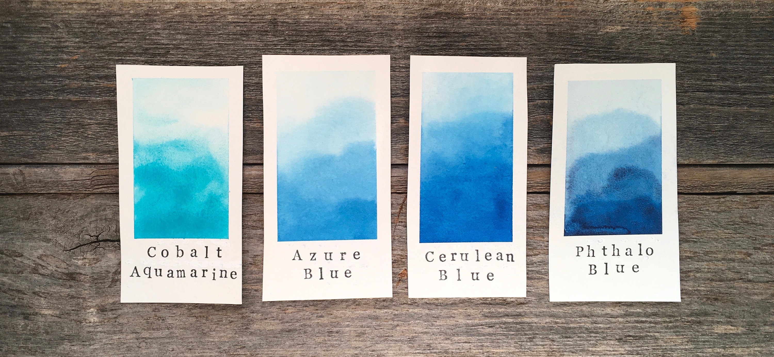 Handmade Watercolor Azure Blue Light Blue for Painting - Etsy