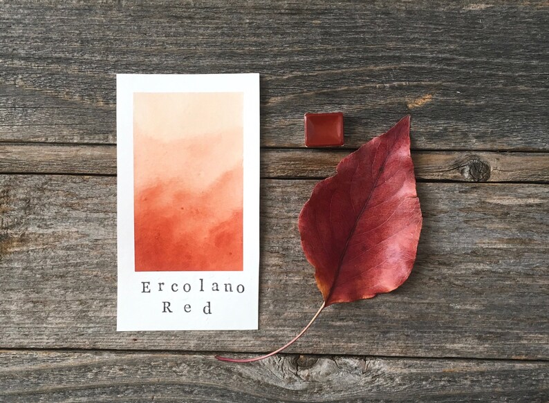Handmade Watercolor Ercolano Red for Painting | Etsy