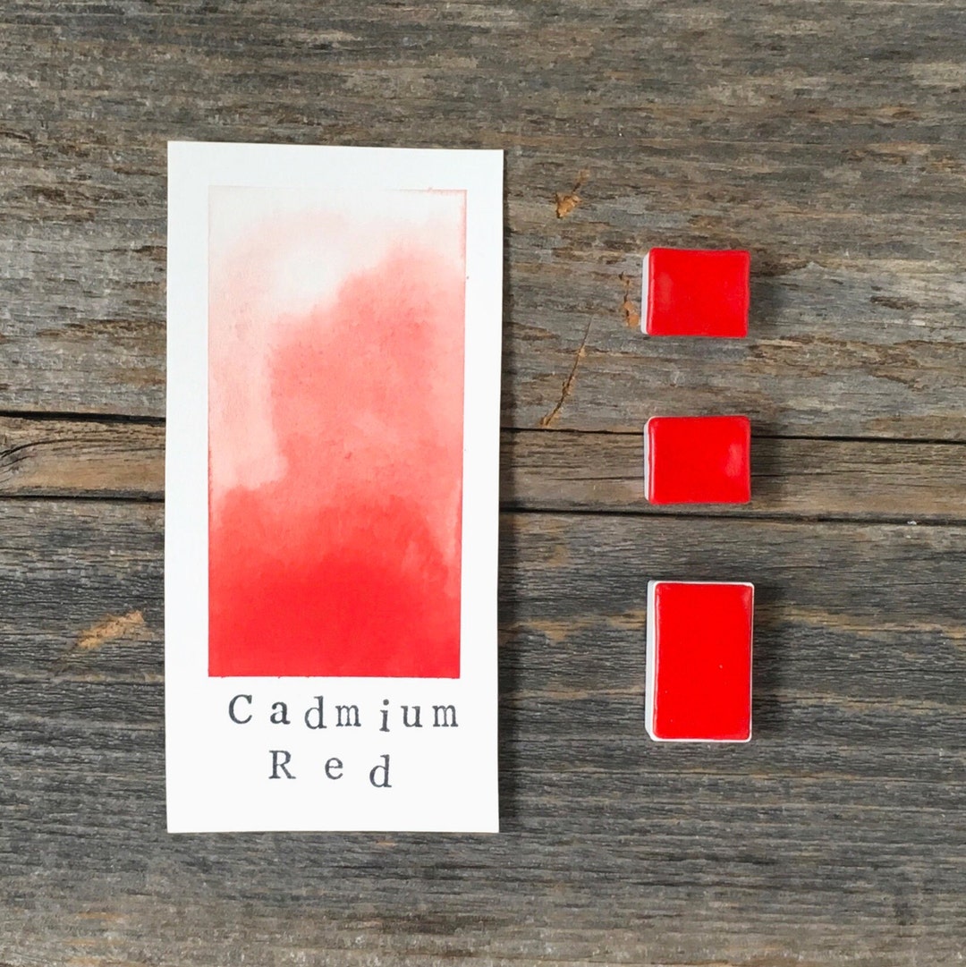 Handmade Watercolor - Cadmium Red - Genuine Pigment - for Painting ...