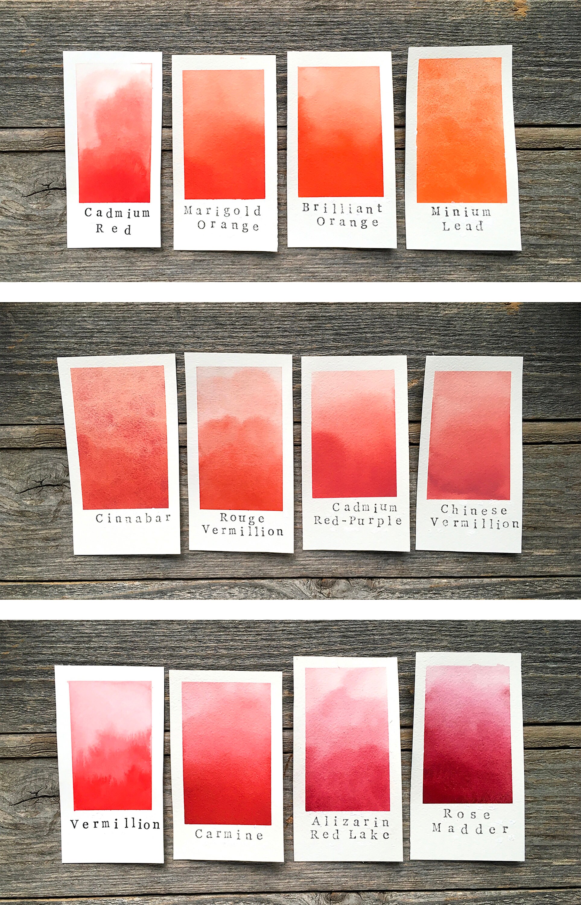 Handmade Watercolor Chinese Vermillion Opaque Watercolor - Etsy