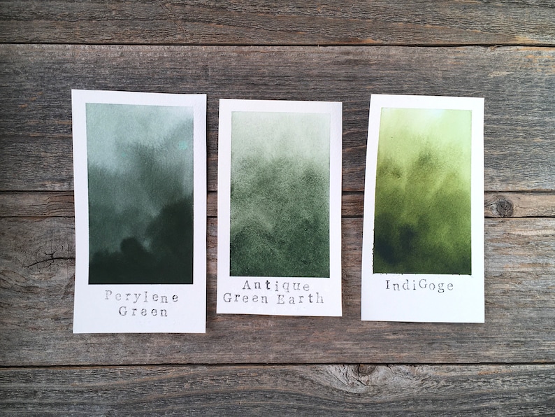 Handmade Watercolor Antique Green Earth for Painting - Etsy