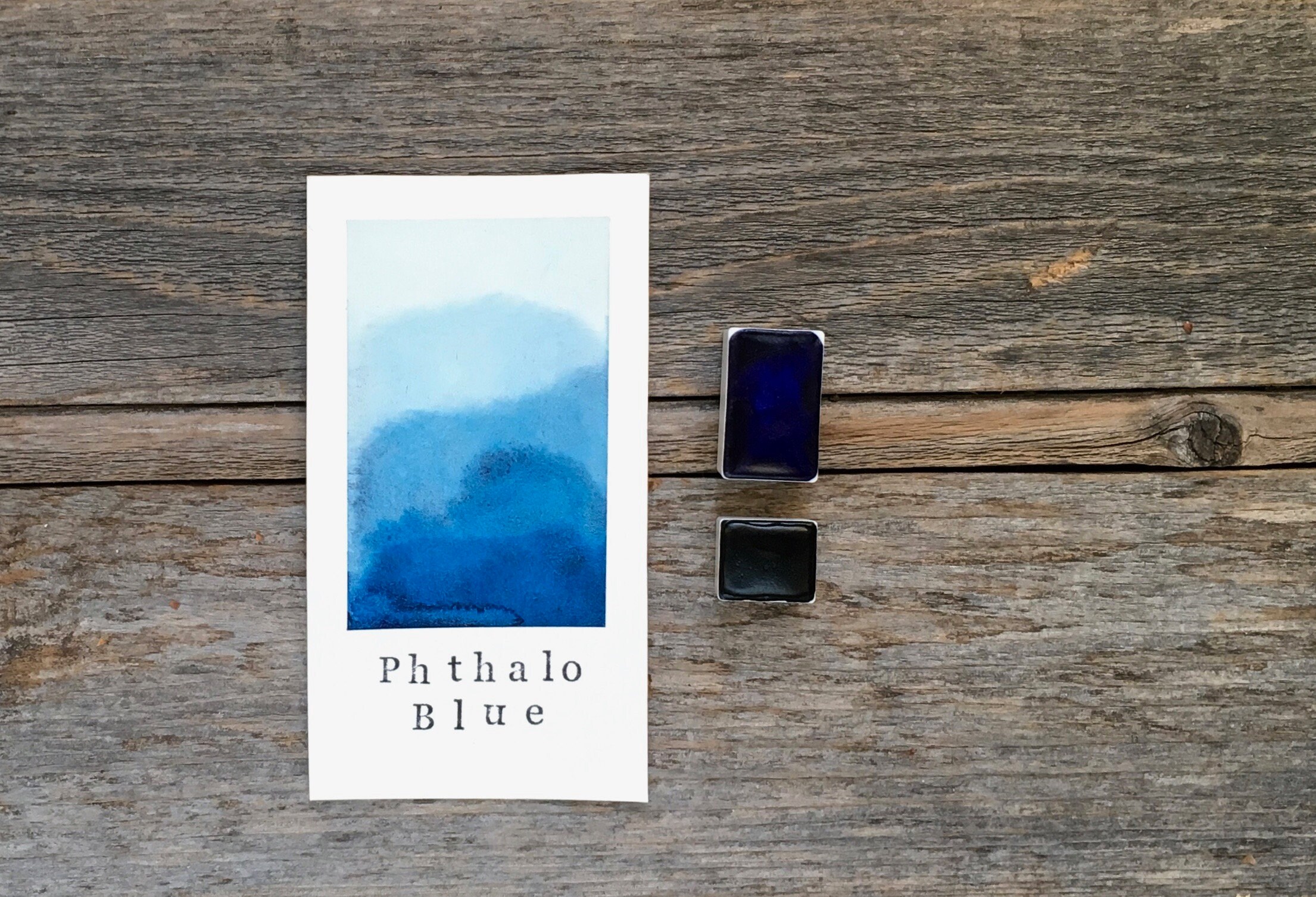 Handmade Watercolor Phthalo Blue Dark Blue for Painting - Etsy