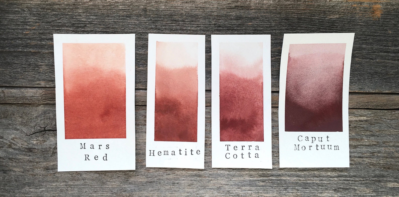 Handmade Watercolor - Hematite - Indian Red - Maroon Red - for Painting ...