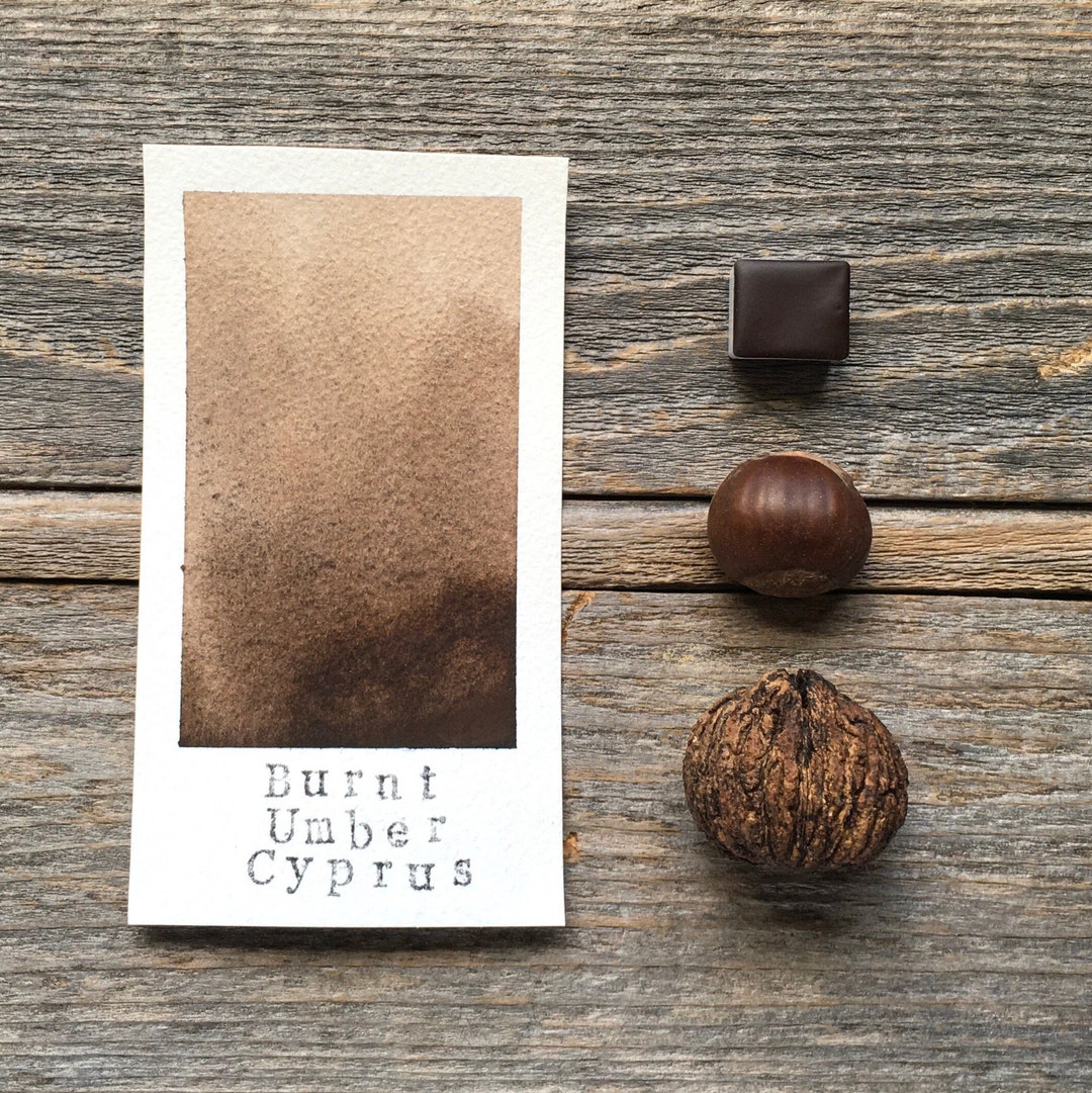 Handmade Watercolor - Burnt Umber Cyprus - Warm Brown - for Painting ...