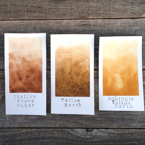 Handmade Watercolor - Yellow Earth - for Painting, Calligraphy, and ...