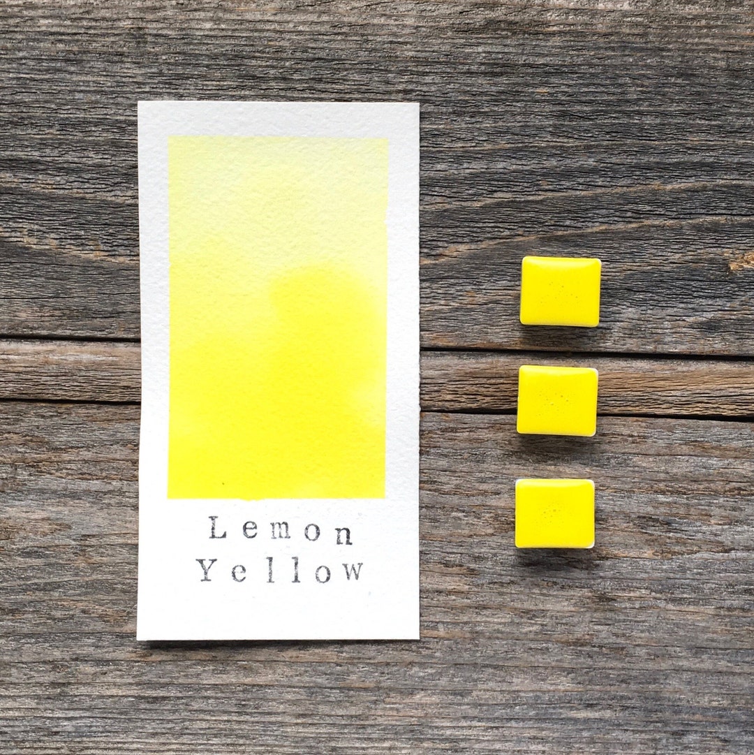 Handmade Watercolor - Lemon Yellow - for Painting, Calligraphy, and ...