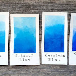 Handmade Watercolor - Primary Blue - Light Blue - for Painting ...
