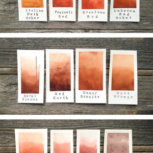 Handmade Watercolor Ercolano Red for Painting | Etsy