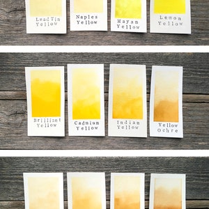 Handmade Watercolor - Lead Tin Yellow - for Painting, Calligraphy, and ...