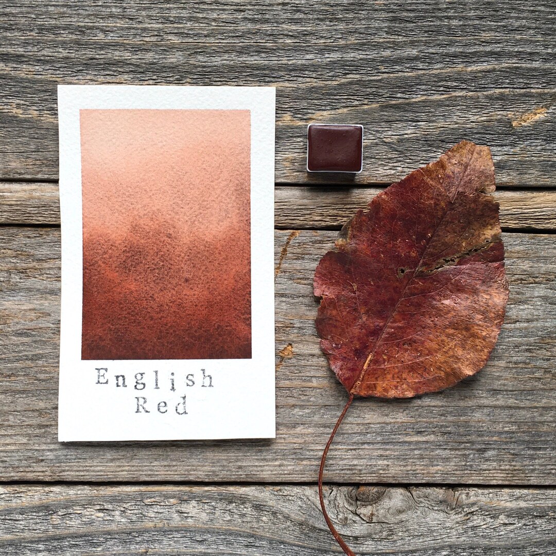 Handmade Watercolor - English Red - Granulating Red - for Painting ...
