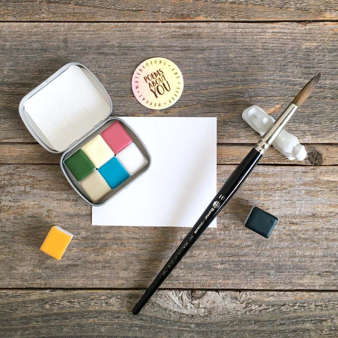 Handmade Opaque Watercolor Set: Pastel Colors for Painting ...