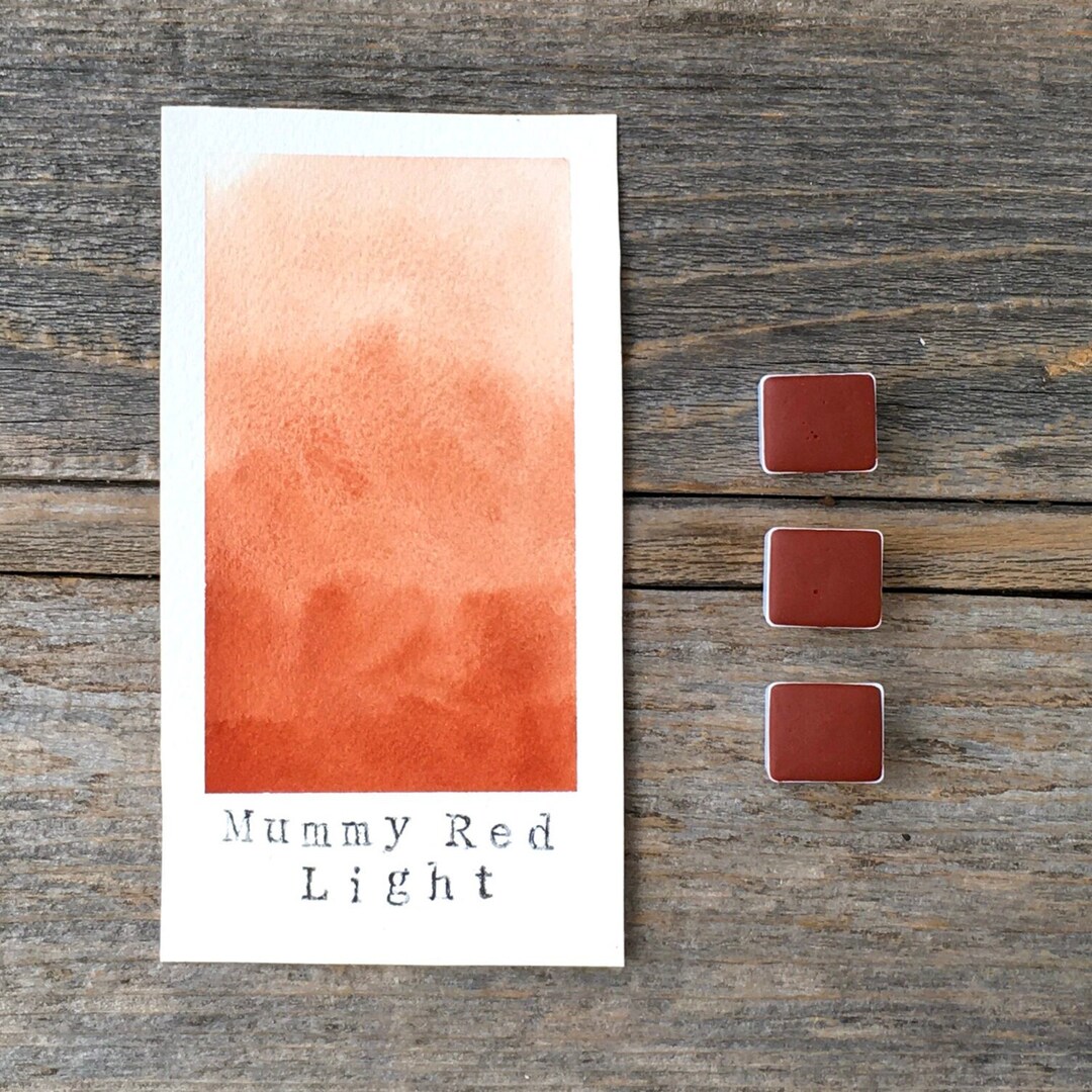 Handmade Watercolor - Mummy Red Light - Mineral Watercolor - for ...