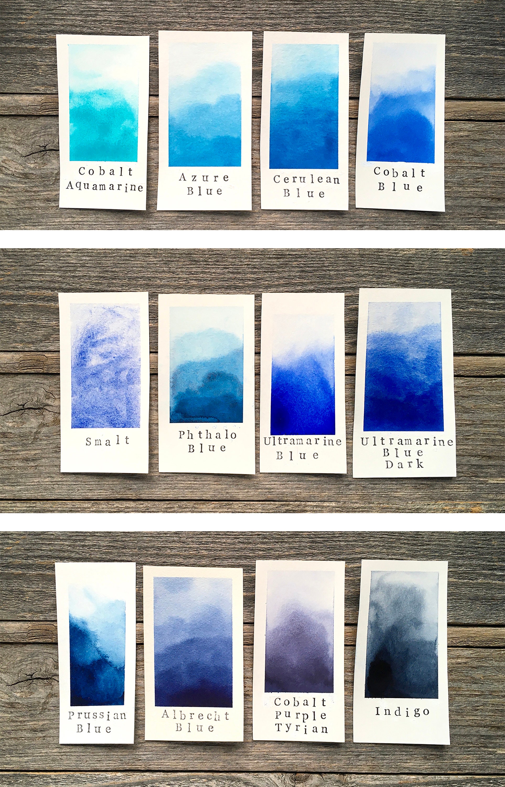 Handmade Watercolor Azure Blue Light Blue for Painting - Etsy