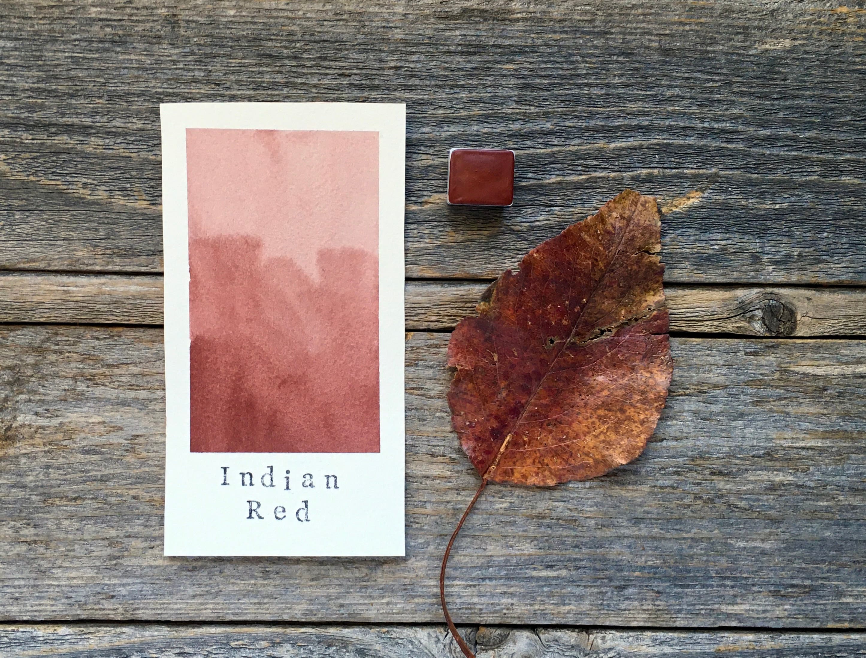 Handmade Watercolor Indian Red Watercolor for Painting - Etsy