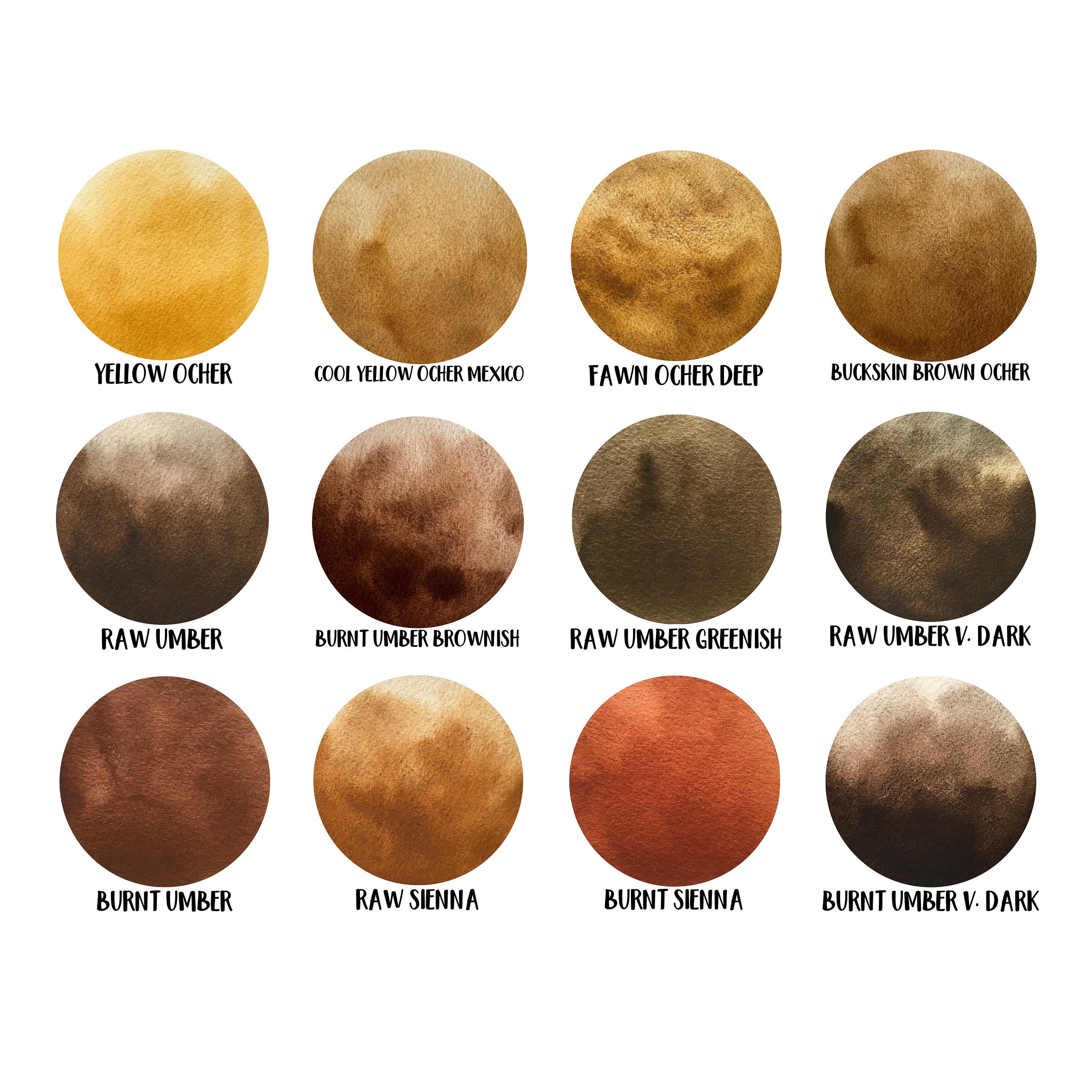 NEW: Handmade Watercolors - Essential Earth Colors Set - 12 Color Set ...