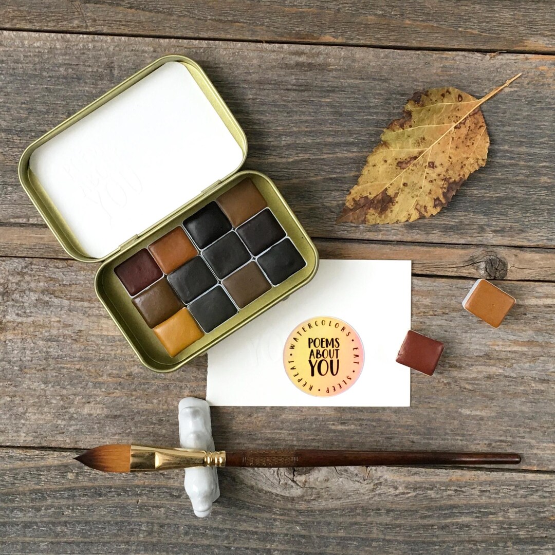 NEW: Handmade Watercolors - Essential Earth Colors Set - 12 Color Set ...