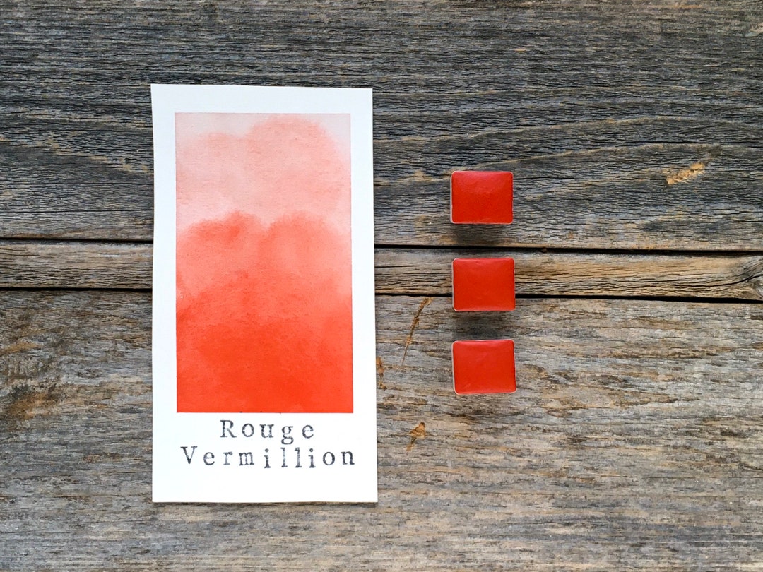 Handmade Watercolor Rouge Vermillion Red Pigment for - Etsy
