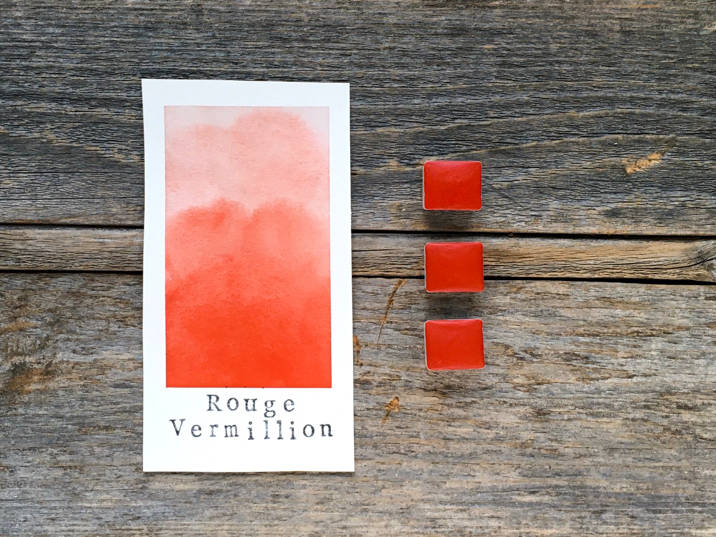 Handmade Watercolor Rouge Vermillion Red Pigment for | Etsy