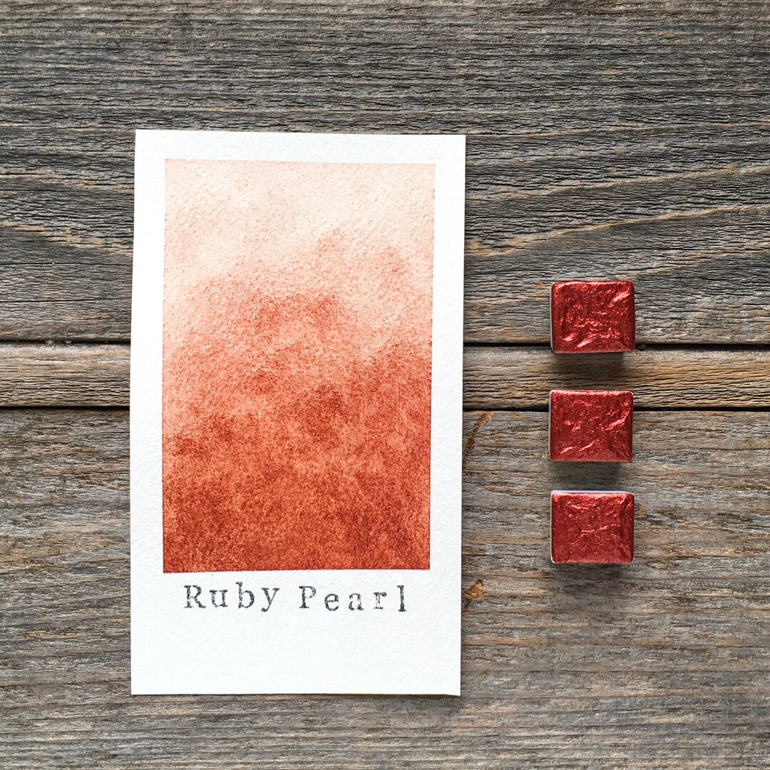 Handmade Watercolor - Ruby Pearl - Paint With Sparkles - Non-toxic ...