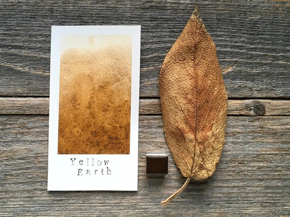 Handmade Watercolor Yellow Earth for Painting - Etsy