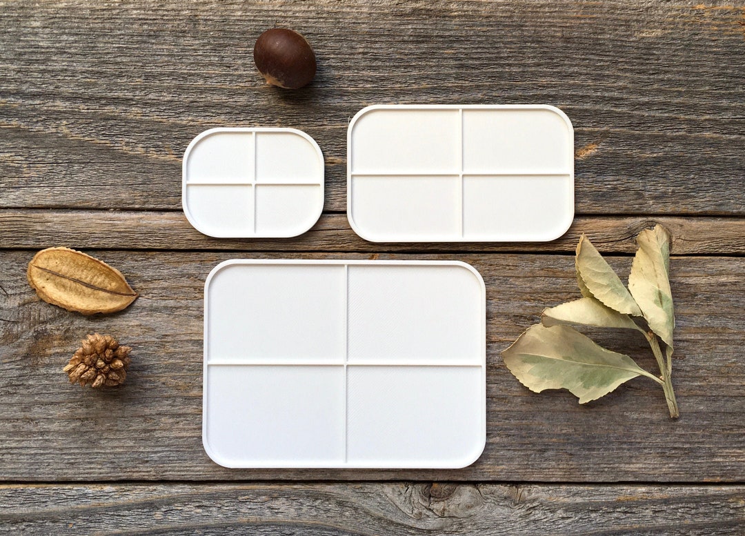 Bioplastic Mixing Trays for Watercolors, Travel Palette - Small, Medium ...