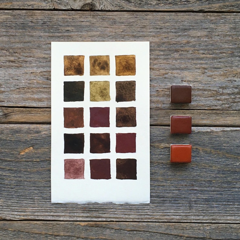 NEW: Handmade Watercolors - Essential Earth Colors Set - 12 Color Set ...