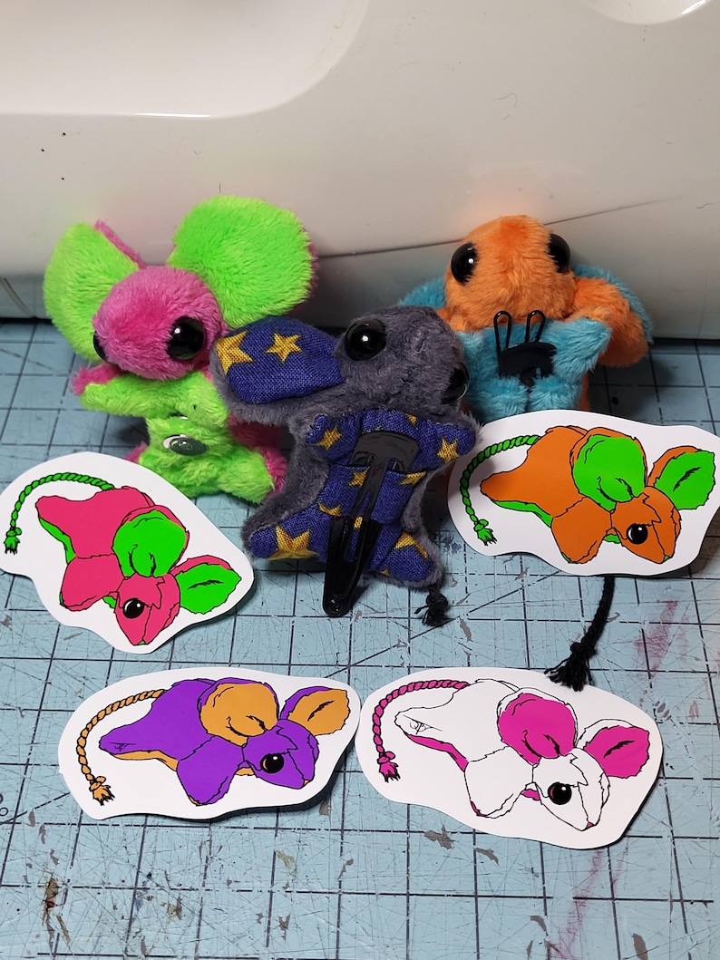 Personalized Plush Mouse Adventure Buddy Ready to Be Worn as a Hair ...
