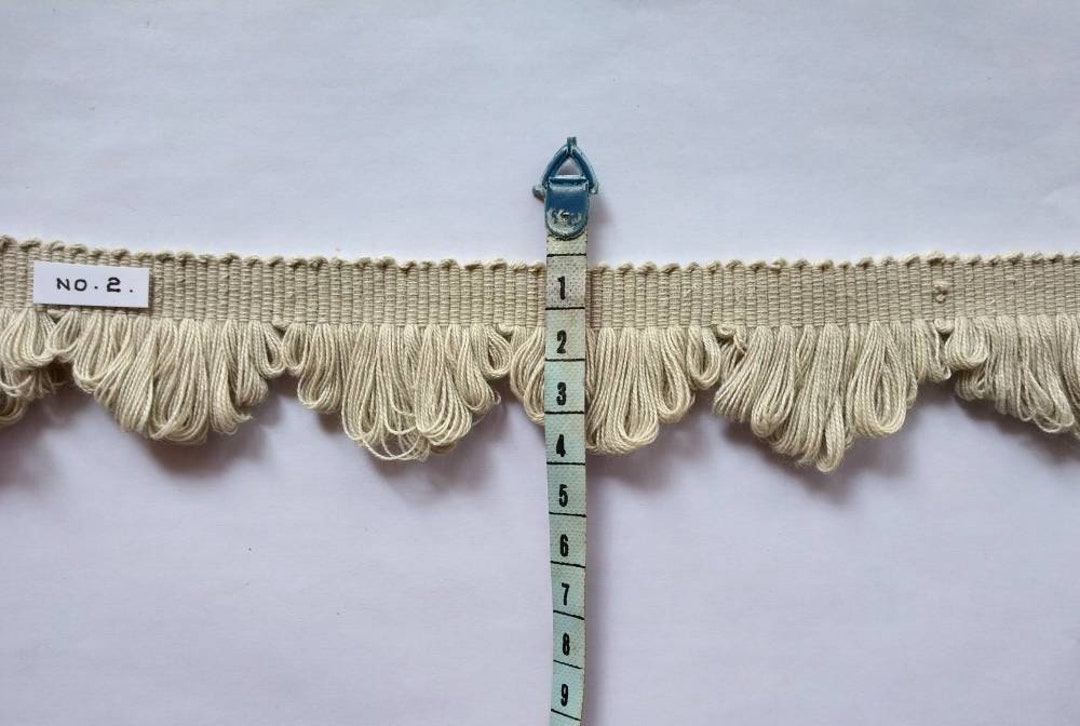 Light Stone Fan Edge Trim, Loop Fringe Trim, Fan Edge Looped ...