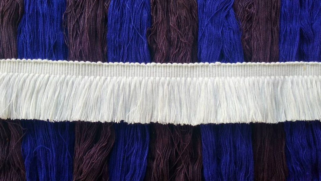 White Brush Fringe Indian Trim Fringe Trim - Etsy