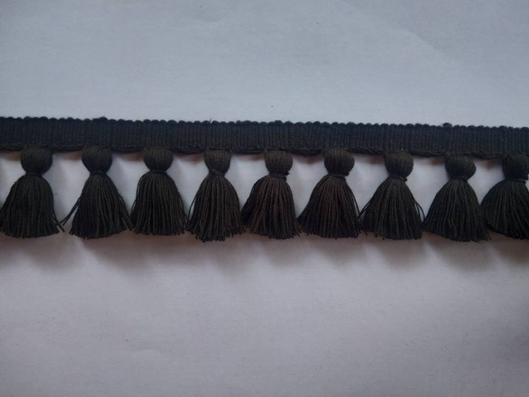 Black Tassel Fringe Trim, Black Trims, Tassel Trim Black, Tassel Trim ...
