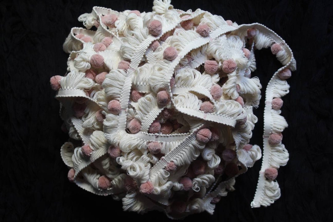 Blush Pink Ivory Fan Edge Trim, Fan Edge Trim, Cotton Trim, Indian Trim ...