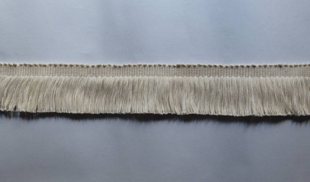 100% Cotton Brush Fringe Trim, Ivory Trim - Etsy