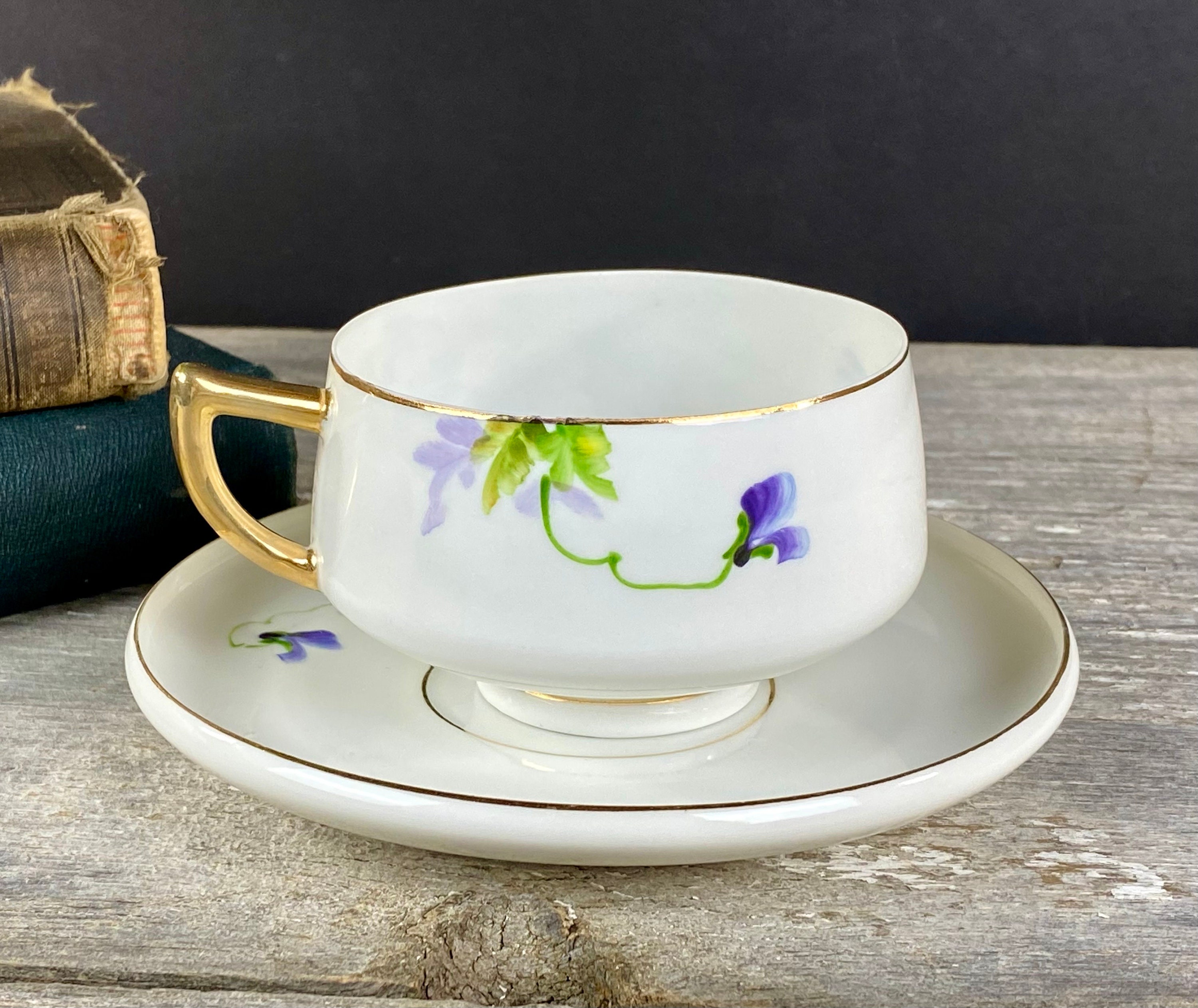 Saji Occupied Japan Fancy China Tea Cup Saucer Sweet Pea - Etsy