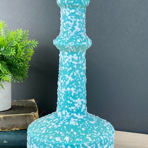 Midcentury Splatter Table Lamp Turquoise White Unbranded Amazing 1950s ...