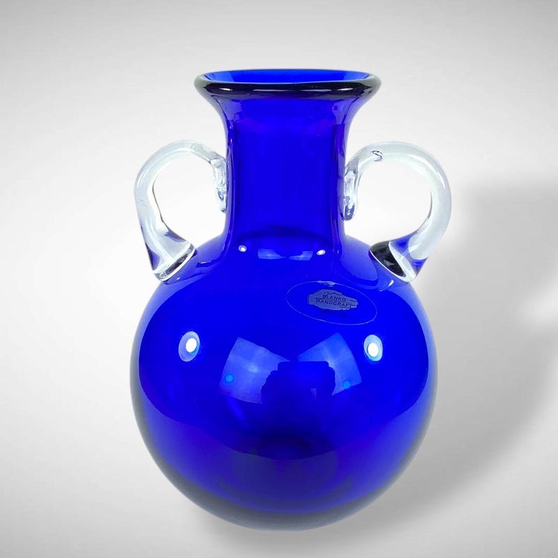 Double Handled Glass Vase - Etsy