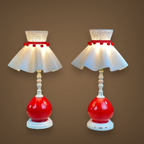 Glass Table Lamp - Etsy
