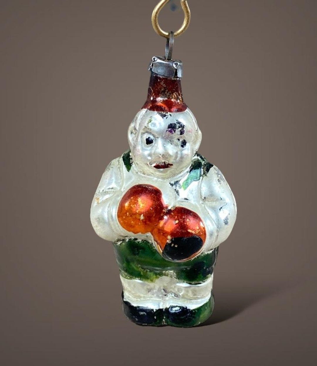 Vintage Boxer Mercury Glass Christmas Ornament #2 HTF Boxing Day Dec 26 ...
